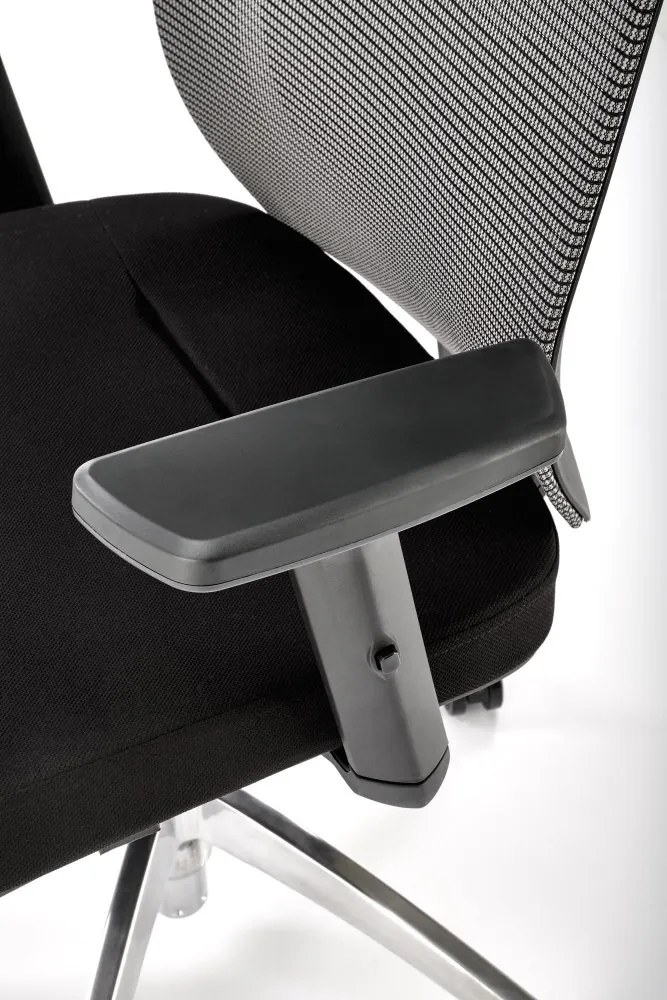 Kancelářská ergonomická židle ADMIRAL — síť / látka, černá