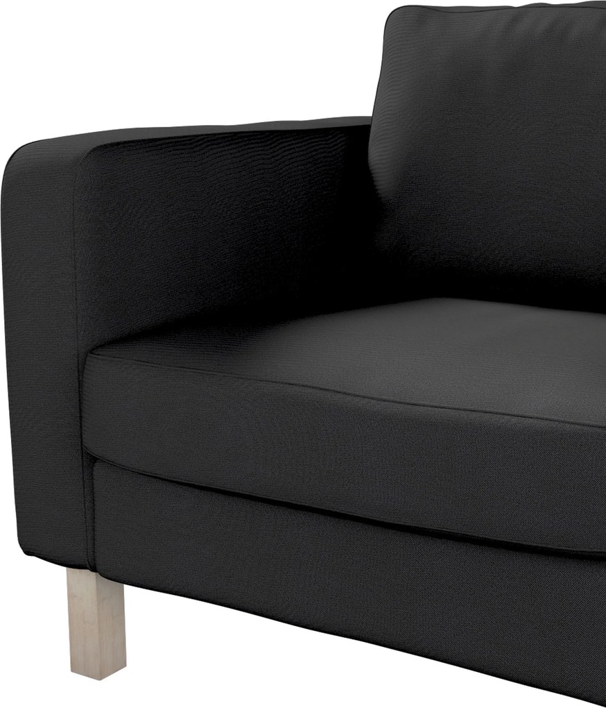 Potah na křeslo IKEA Karlstad, krátký barva černá látka pletený vzor