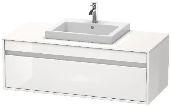 Duravit Ketho - Umyvadlová skříňka 43x120x55 cm, 1 zásuvka, lesklá bílá KT679602222