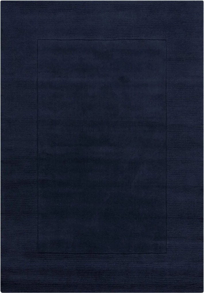 160x230 Kusový ručně tkaný koberec Tuscany Textured Wool Border Blue