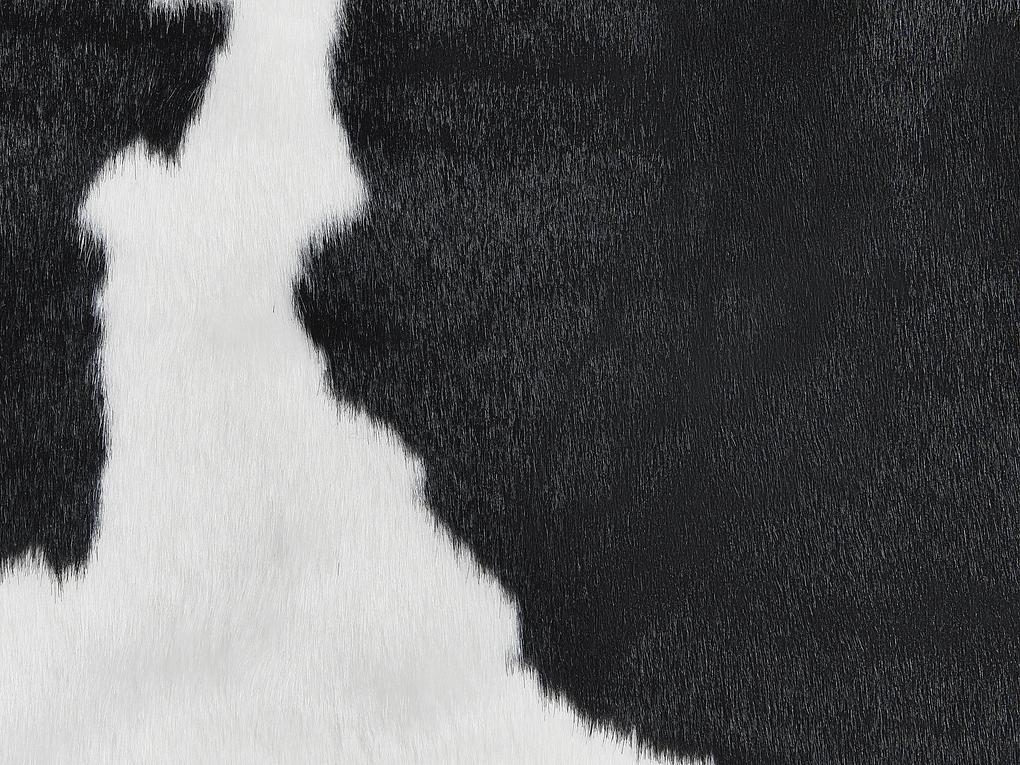 Koberec z umělé hovězí kůže 150 x 200 cm černý / bílý BOGONG Beliani