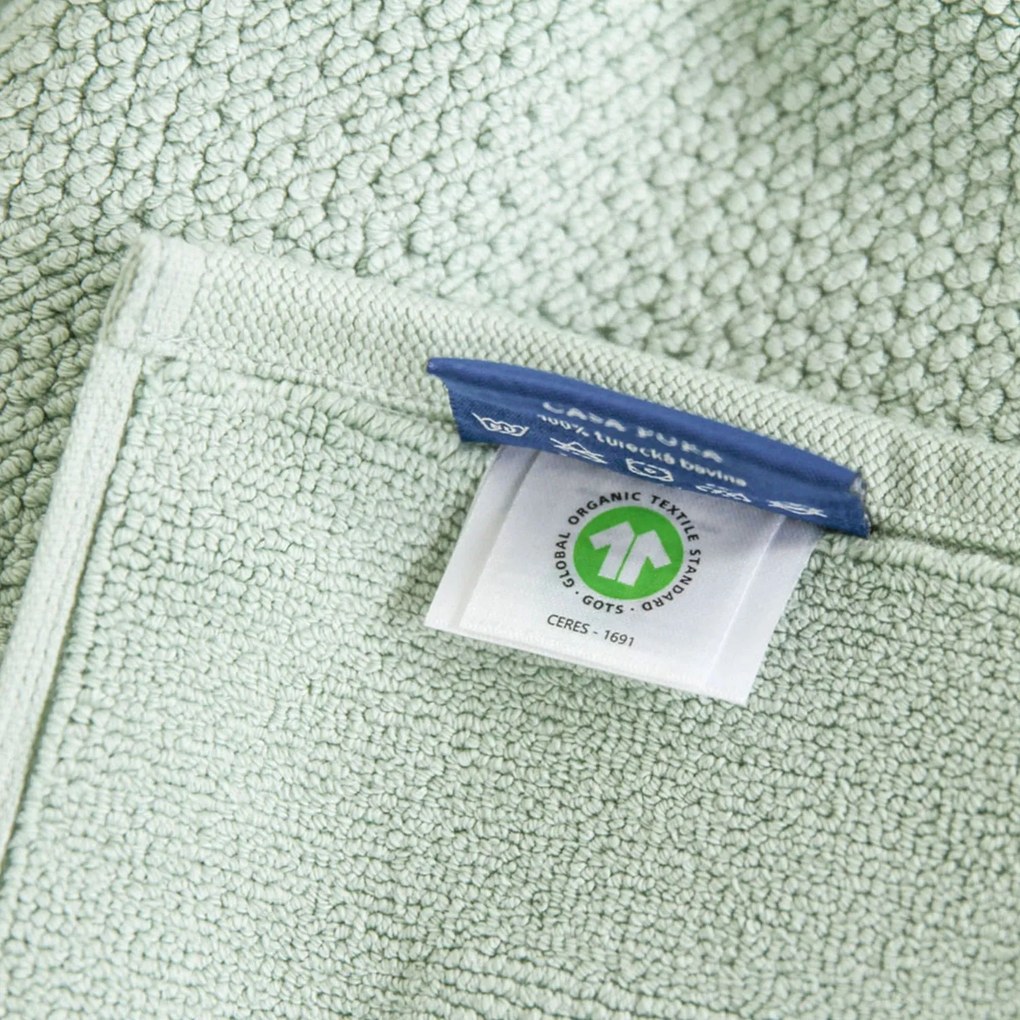 Koupelnová předložka CASA PURA - šalvějově zelená - GOTS