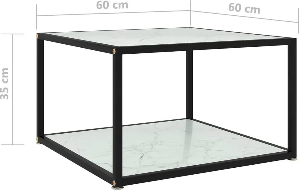 vidaXL Konferenční stolek 60 x 60 x 35 cm tvrzené sklo [322889] Barva: Černá