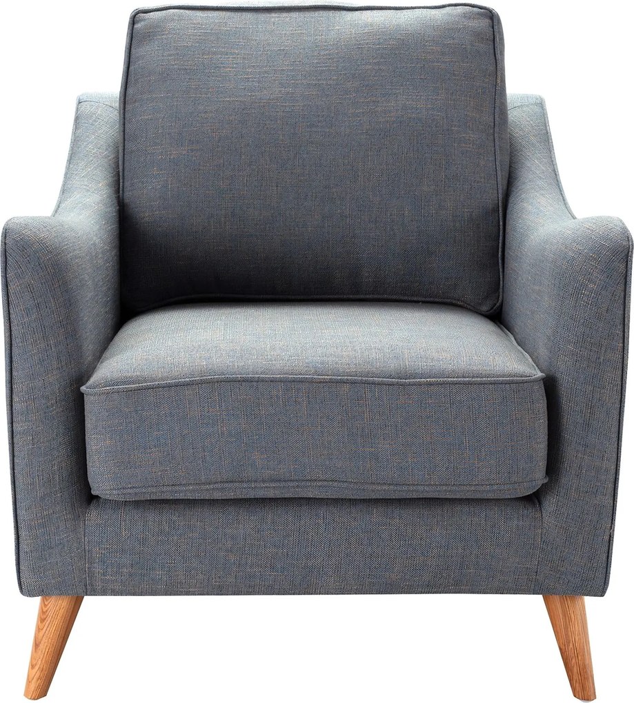 Křeslo Venuste denim blue/brown