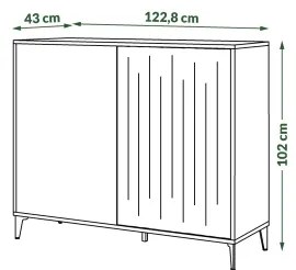 Komoda RONJA taupe/černá