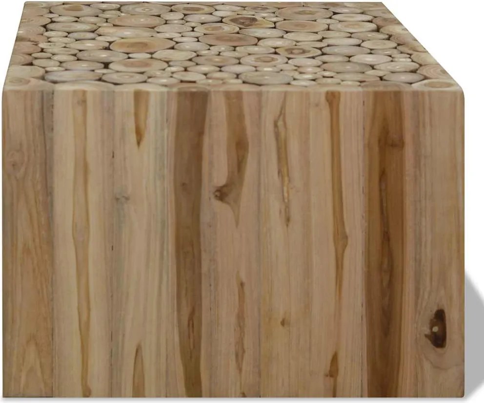 Konferenční stolek, pravý teak, 50x50x35 cm 244555