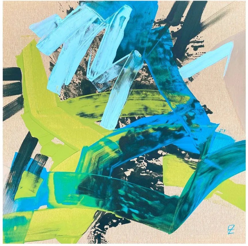 Evgeniya Zolotareva | Green Synergy Rám: Černý, Velikost: 40 x 40 cm