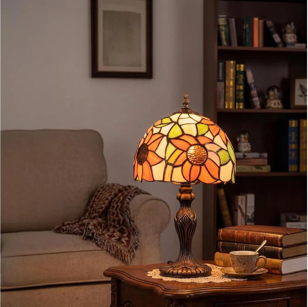 BRILAGI - Tiffany vitrážová stolní lampa SUNFLOWER 1xE27/60W/230V
