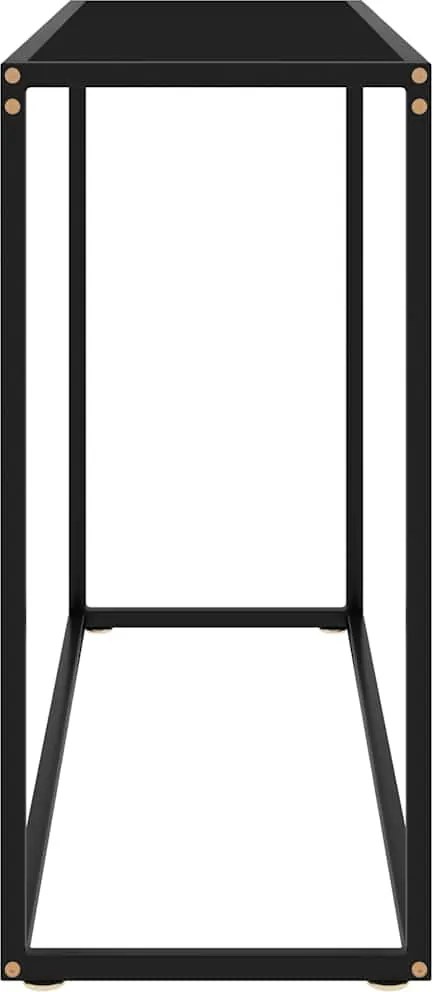 Konzolový stolek černý 100 x 35 x 75 cm tvrzené sklo 322812