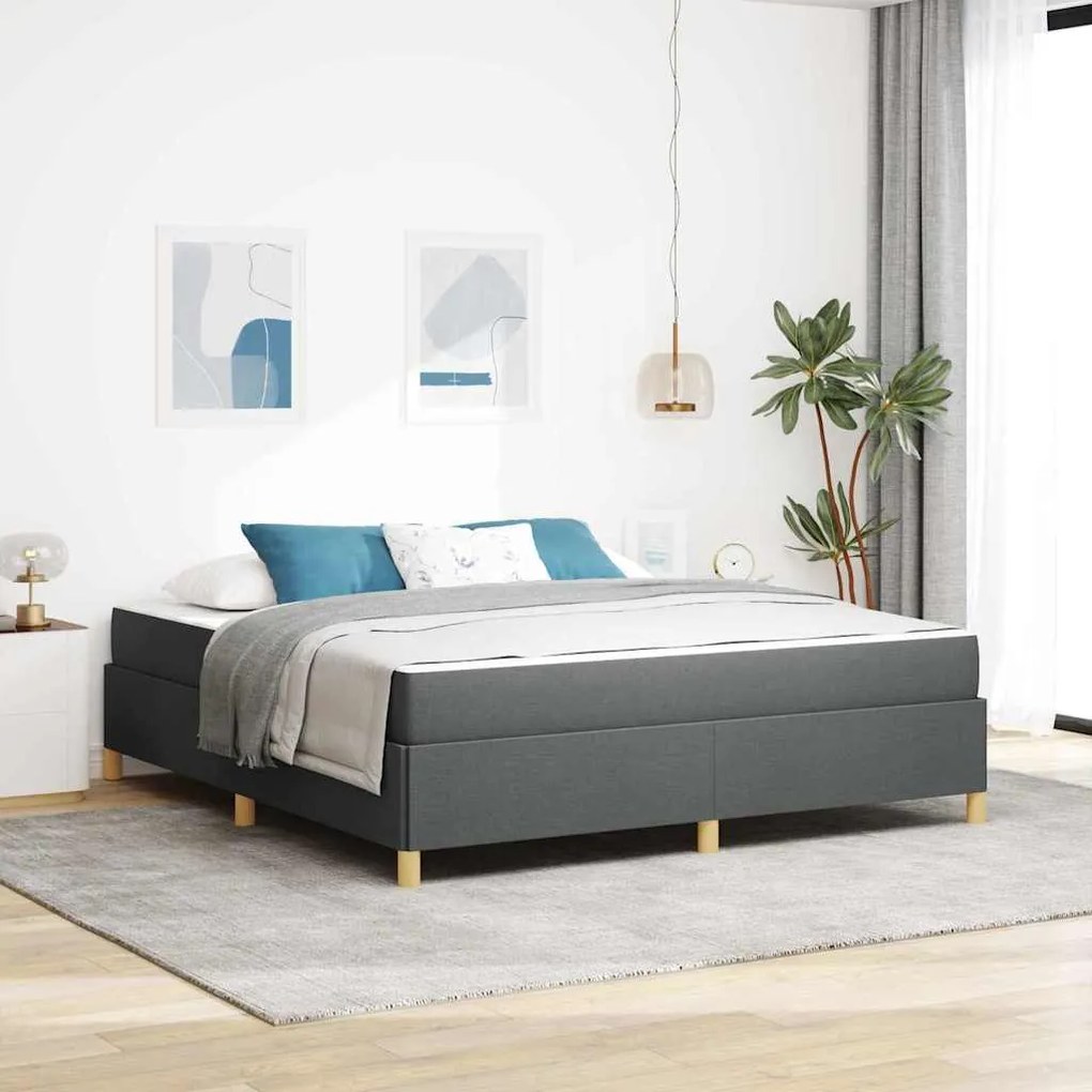 Rám postele Tmavě šedá 180 x 200 cm textil 3398956