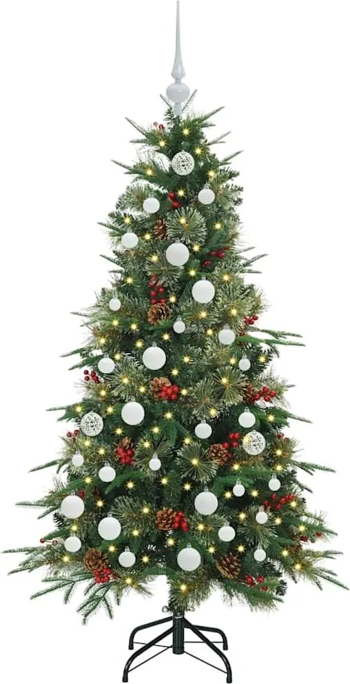 Umělý Skládací Vánoční Strom s stojanem Zelená 150 cm PE a PVC 3397409