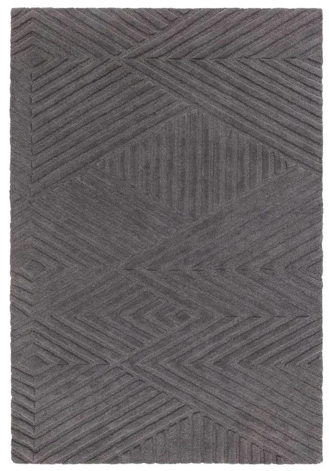 Antracitový vlněný koberec 160x230 cm Hague – Asiatic Carpets