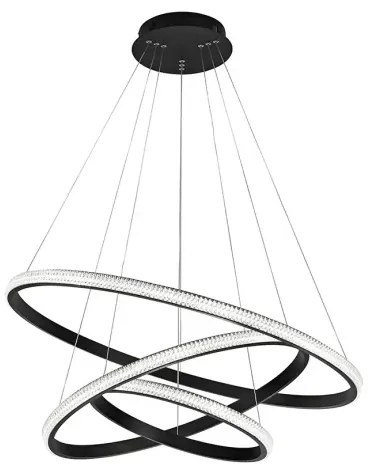 LED lustr Nager 78 černé
