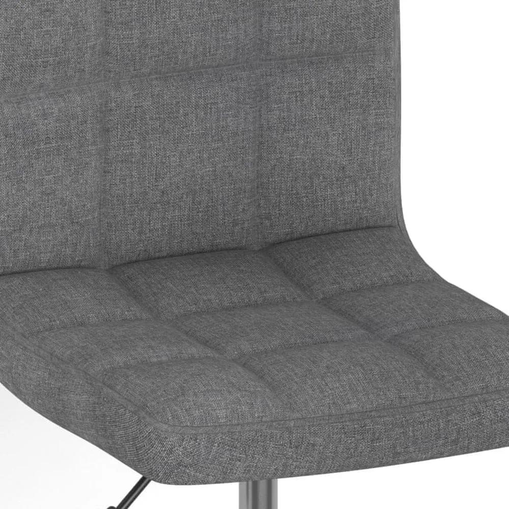Petromila Otočná barová židle světle šedá textil