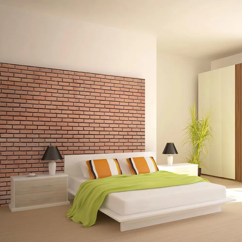 Fototapeta Bimago - Orange brick wall + lepidlo zdarma 200x154 cm