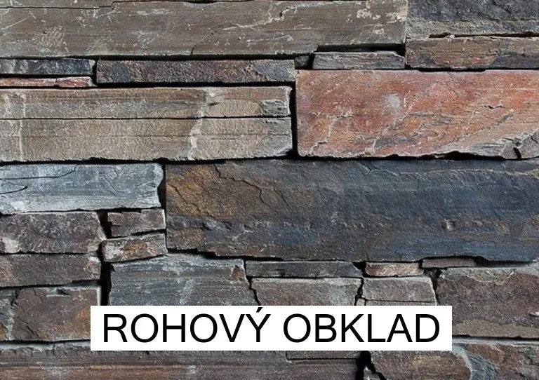 Rohový obklad Přírodní kámen WALLSTONE N3002 Multicolor Slate na síťce