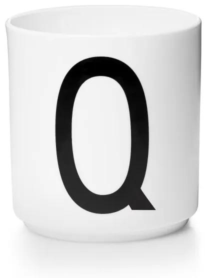 Porcelánový hrnek Q DESIGN LETTERS - bílý