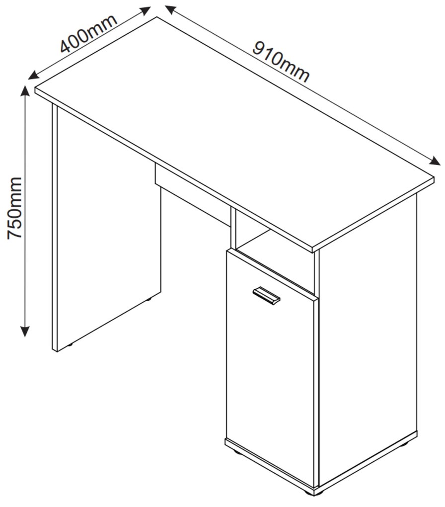 Sconto Psací stůl ALEX bílá