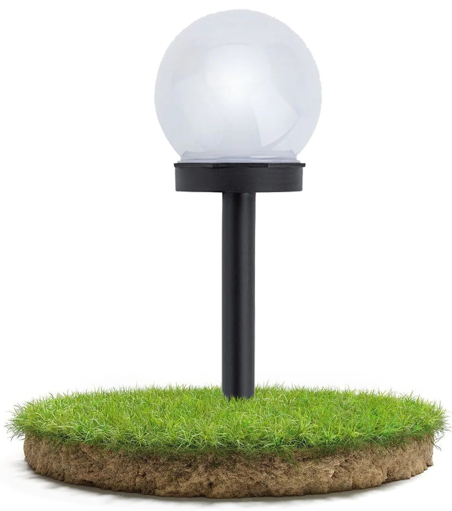 BERGE Solární zahradní lampa WHITE BALL