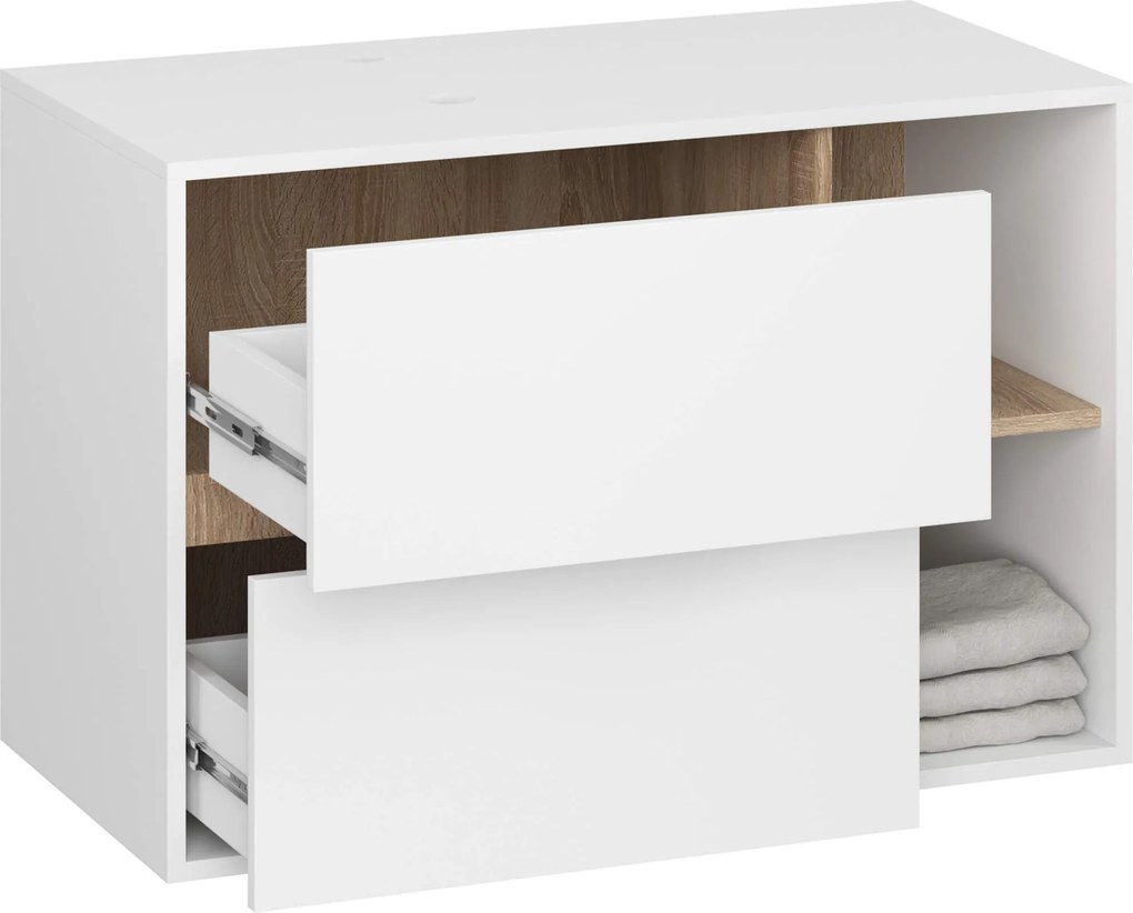 Závěsná skříňka pod umyvadlo VAMI s otvory 90 cm - výběr z 6 provedení