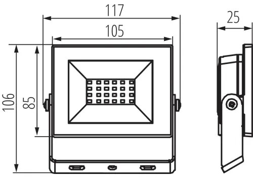 LED reflektor Kanlux Miledo GRUN NV LED-20-B 20W neutrální bílá 31391
