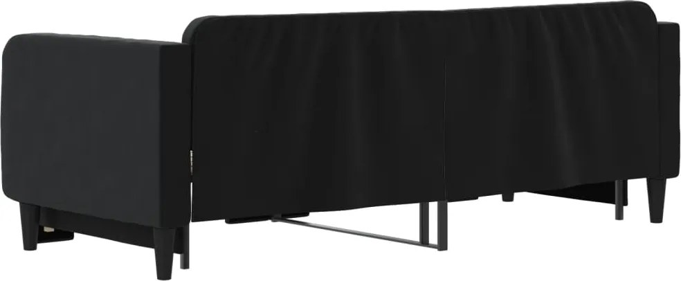 Válenda s přistýlkou černá 80 x 200 cm samet 3197060