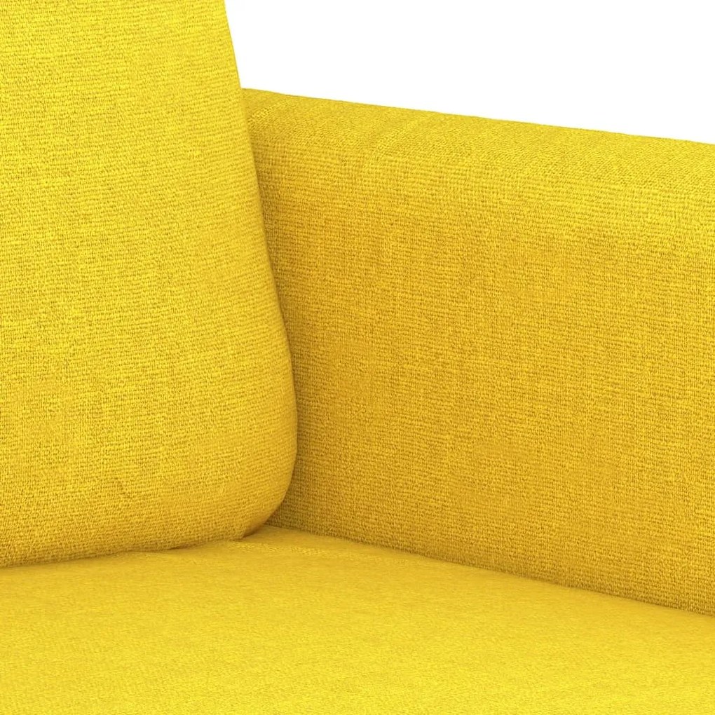 2dílná sedací souprava s poduškami světle žlutá textil 3202091