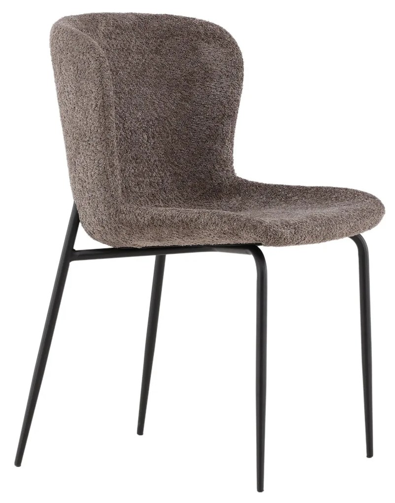 Jídelní židle Modesto, 2ks, tmavě šedá, 54x48x79.5