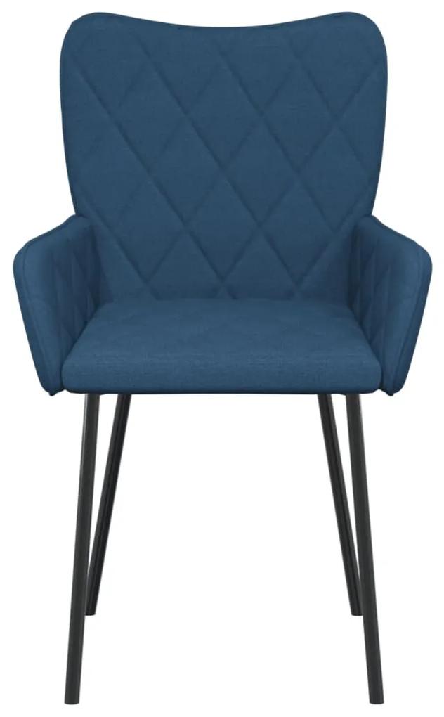 Otočné jídelní židle 2 ks modré textil,  344843