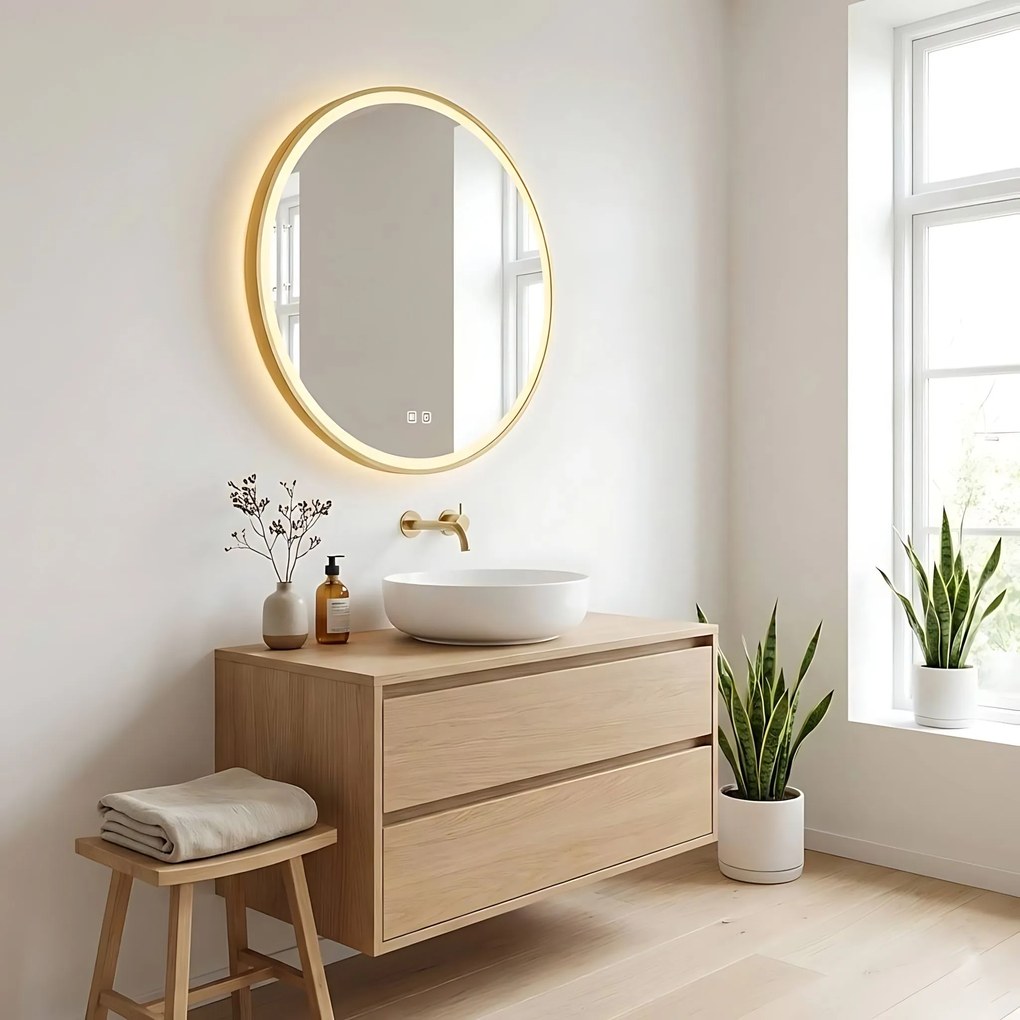 Rea Rea, Zrcadlo LED 70cm MMJ Gold, HOM-02502
