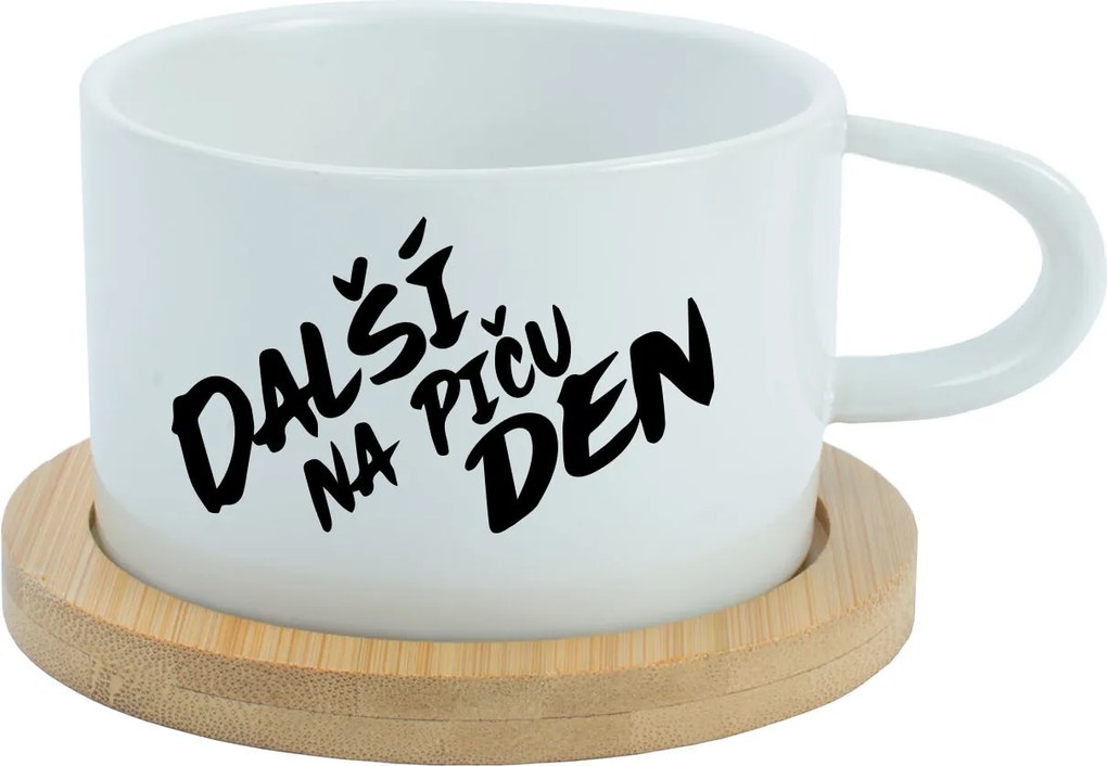 DALŠÍ NA PIČU DEN - bílý hrníček makronka 200 ml