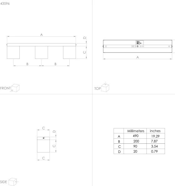 Eglo 43596 - Přisazený lustr PRESTWICK 3xE27/40W/230V
