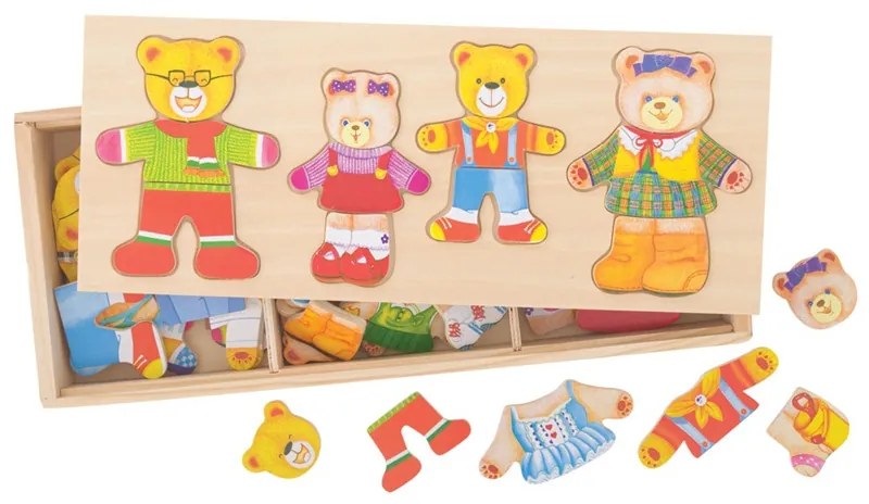 Bigjigs Toys Oblékací puzzle Medvědí rodinka