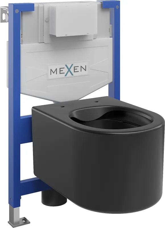 Mexen Sofia sada podomítkového WC rám Fenix XS-F s WC mísou, černá matná - 6803354XX85
