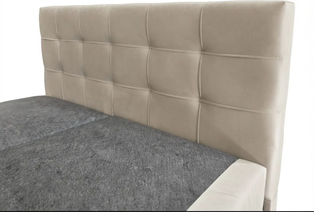 Čalouněná postel boxspring DIRELIS TRINITY 140x200 cm béžová Matrace: Matrace Bonell pružinová