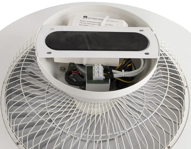 Stropní ventilátor stříbrný s hvězdným efektem 60 cm vč. LED stmívatelný s dálkovým ovládáním - Climo