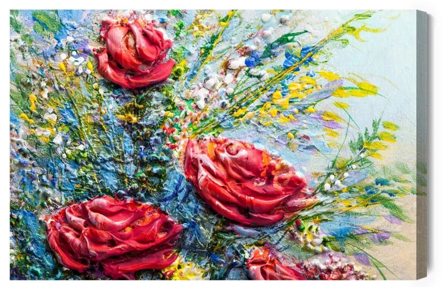 Obraz Obraz Kvetoucích Růží Nedostatek Nedostatek Přírodní plátno 120x80