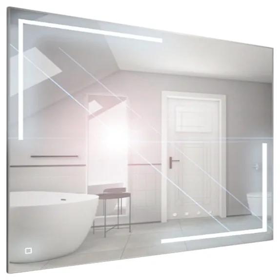 BPS-koupelny Zrcadlo závěsné s pískovaným motivem a LED osvětlením Nikoletta LED 3 Typ: dotykový vypínač, Rozměry (cm): 100x65 - (Nikoletta LED 3/100)