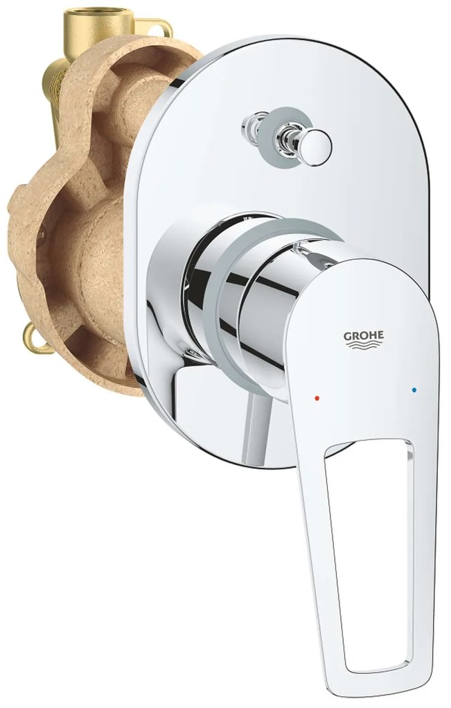 Grohe BauLoop - Baterie pod omítku, pro 2 spotřebiče, s tělesem, chrom 29041001