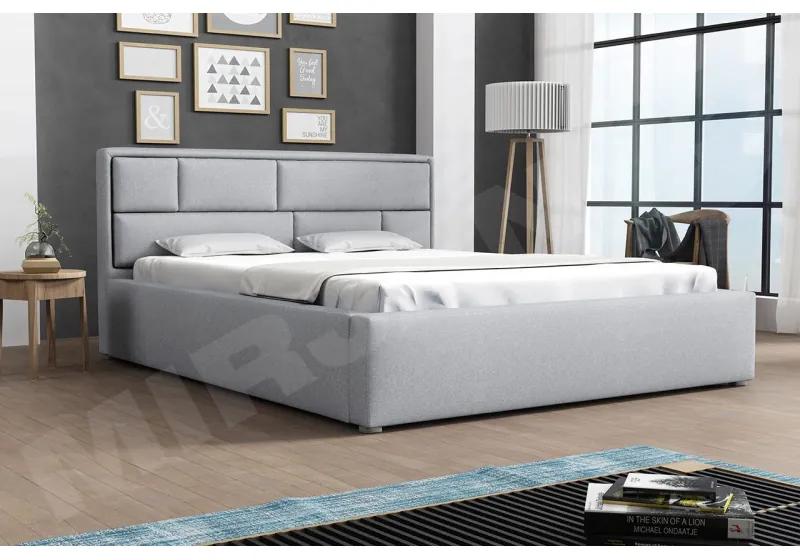 Čalouněná postel s úložným prostorem a roštem Nido, Rozměr postele: 140x200, Potah: Victoria 14 869