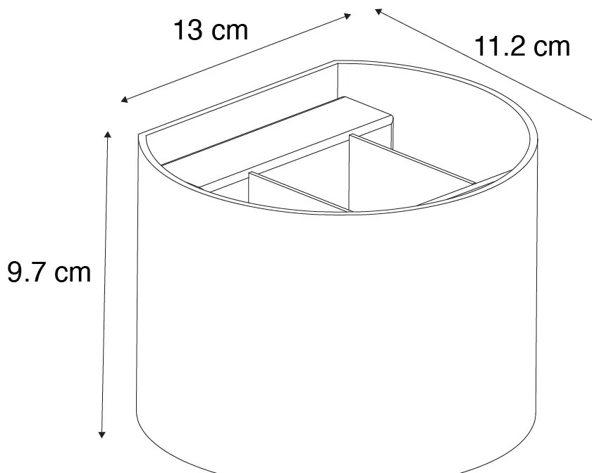 Moderní nástěnná lampa černá kulatá - Edwin