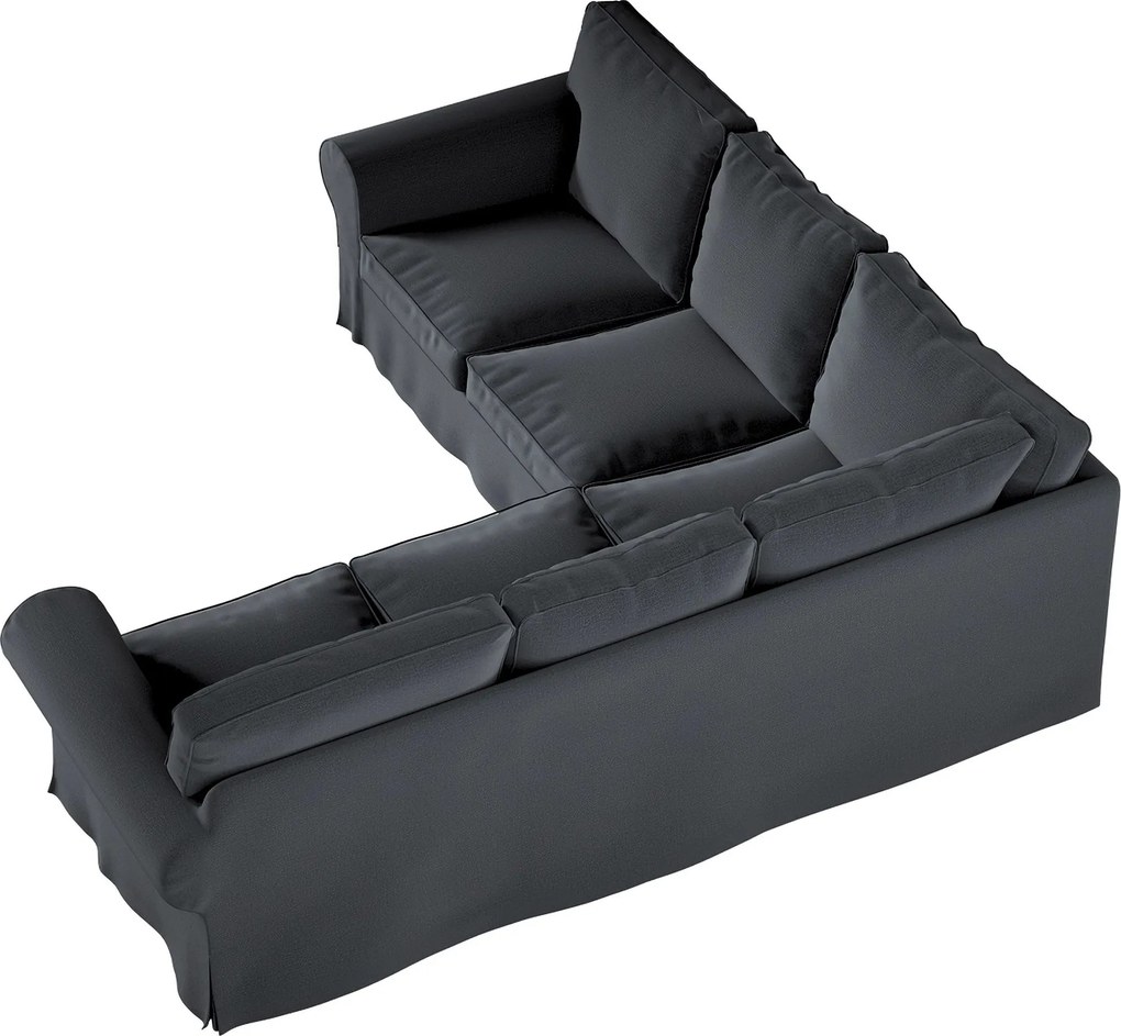 Potah na pohovku IKEA Ektorp rohová barva šedá látka sametová