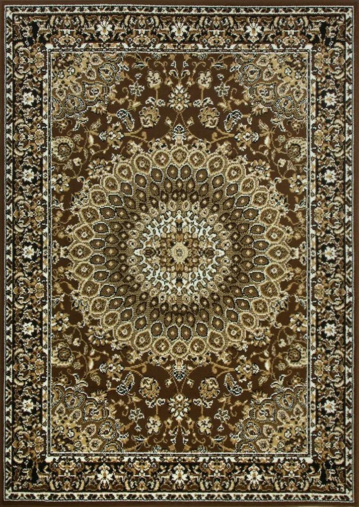 Klasický kusový koberec ALADIN 510615/50911 hnědý Rozměr: 140x200 cm