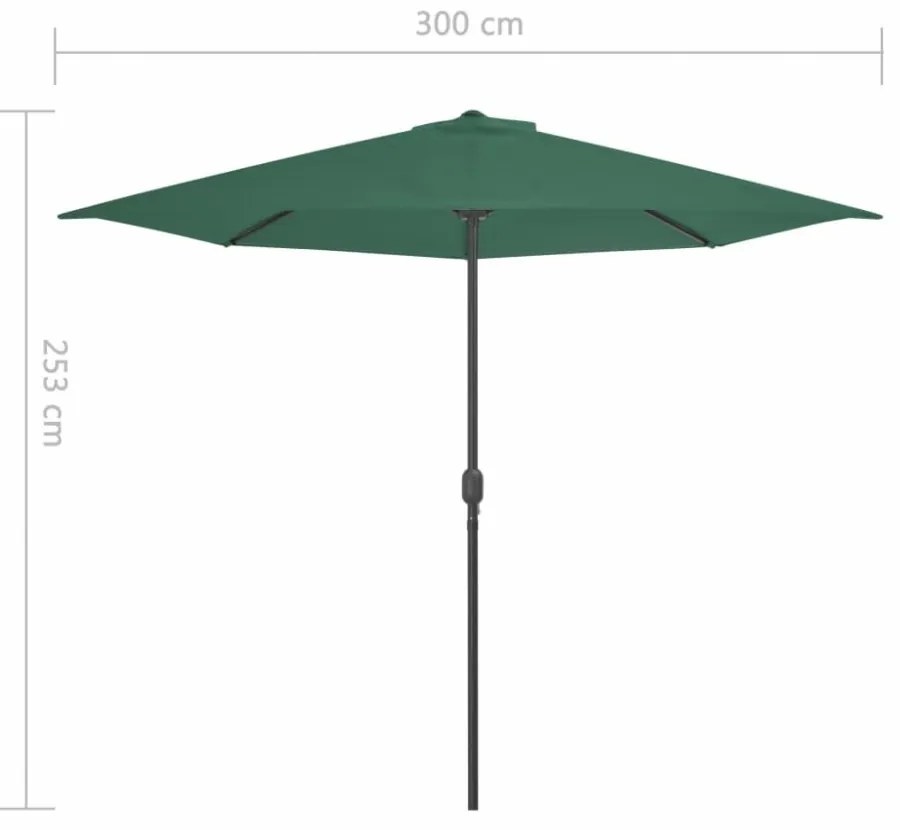 Půlkruhový slunečník 300x150 cm Dekorhome Antracit