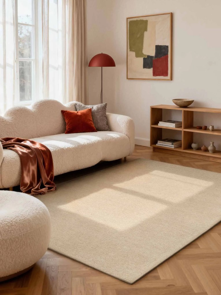 ELLE Decoration, Kusový koberec Puristic Knots 106319 Light Beige z kolekce Elle, 160x230, béžová, ložnice