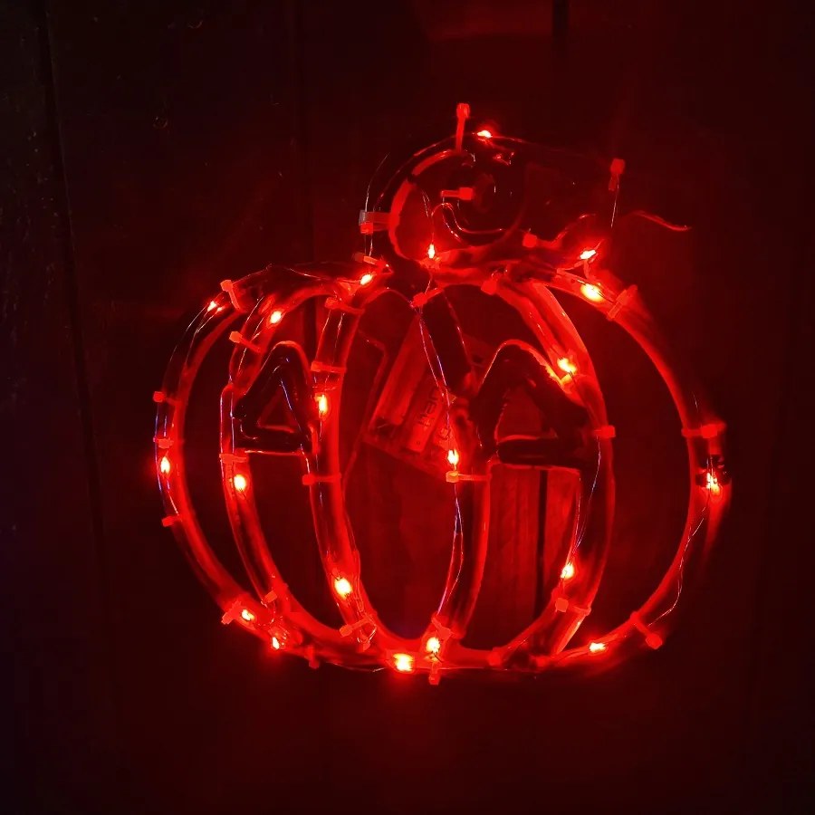 ECOprint ozdoba dýně 30 cm bílá, 3D tisk, plast, venkovní