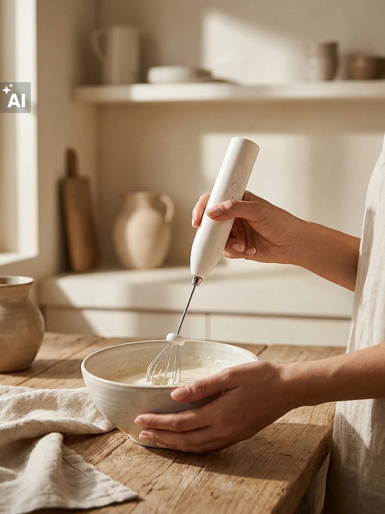 Sinsay - Elektrický napěňovač mléka s vyměnitelnými nástavci - bílá