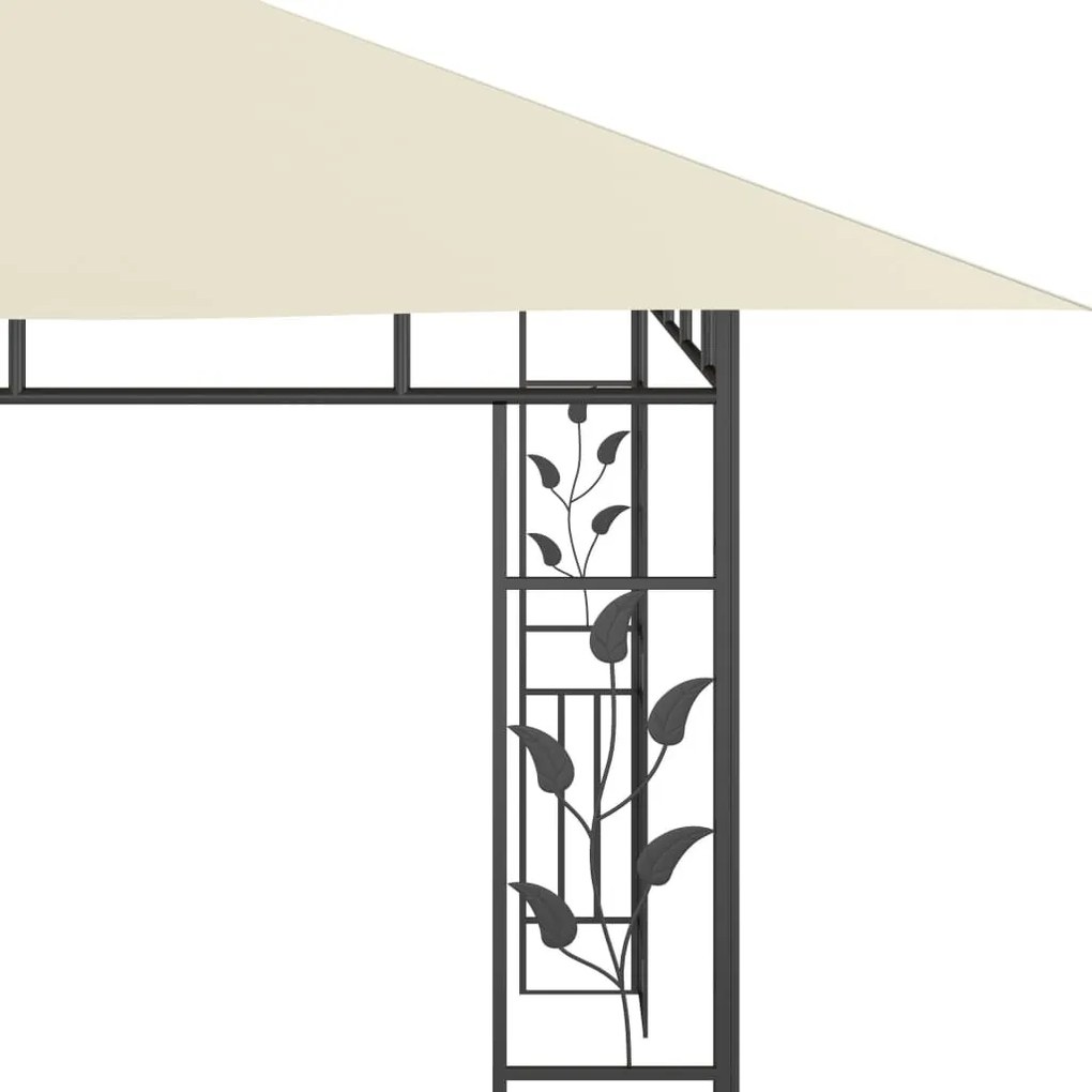 vidaXL Altán s moskytiérou a světelnými LED řetězy 4x3x2,73 m [3070315] Barva: taupe