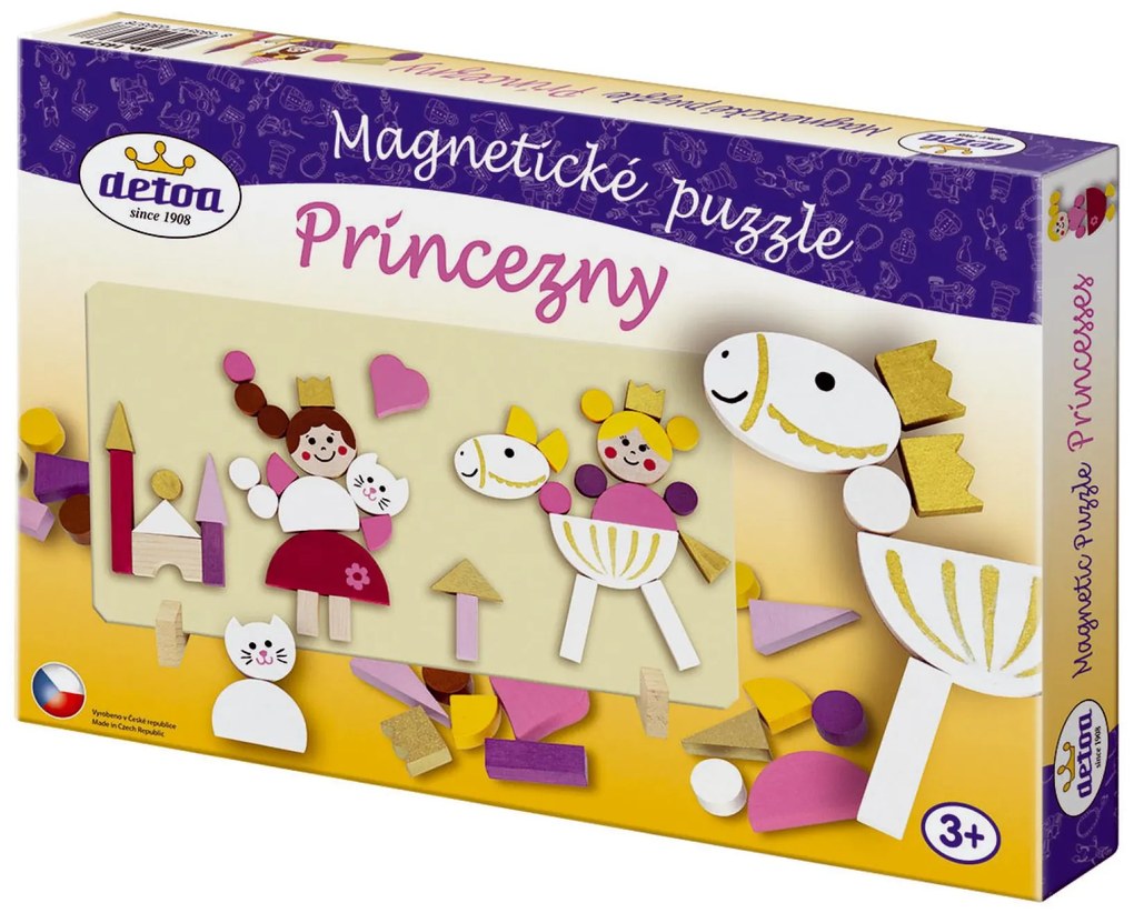 Detoa Magnetické puzzle Princezny v krabici 33x23x3,5cm
