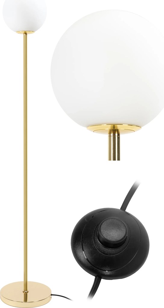 Toolight - Podlahová lampa Reno E27 60W 300216, zlatá, OSW-09565